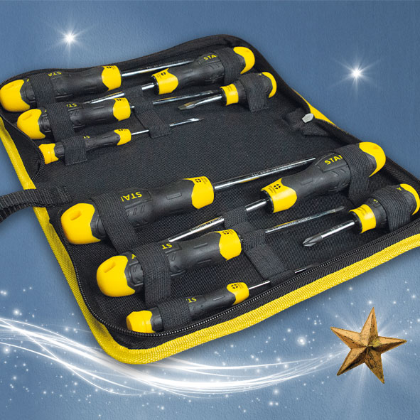STANLEY® XMS23SCREW10 STANLEY® 10 Piece CUSHION GRIP™ Screwdriver Set ...